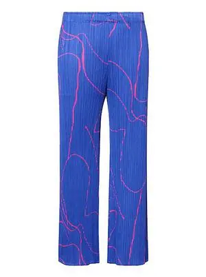 Issey Miyake Pleated Straight-leg Trousers - Blue