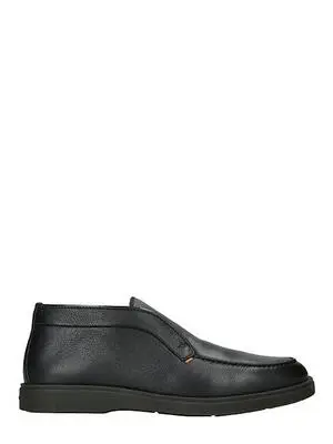 Santoni Detroit Leather Desert Boots - Black