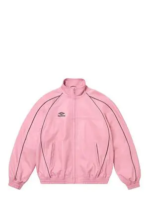 Supreme Leather Track Jacket - Pink