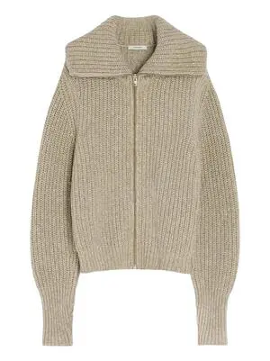 LEMAIRE Zipped Cardigan - Tan