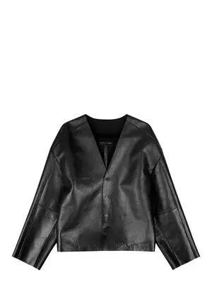 ENTIRE STUDIOS Minimal Leather Jacket - Black