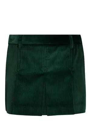 Miu Miu Pleated Mini Skirt - Green