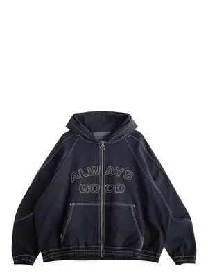 JUNGLES Always Good Hooded Jacket - Black