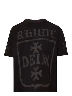 Rhude Deix Shield Oversized Tee - Black