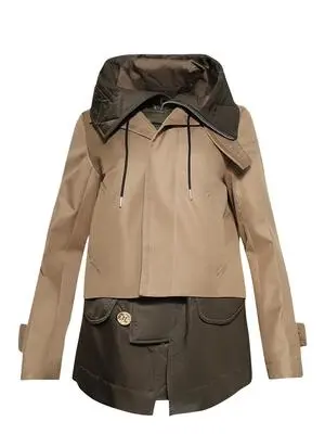 Sacai Cotton Gabardine Blouson Tan
