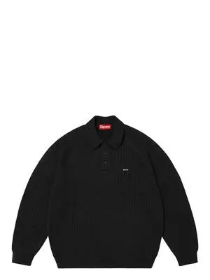 Supreme Small Box Polo Sweater - Black