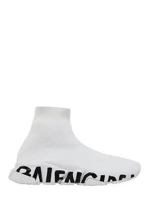 Balenciaga Speed Sneaker With Midsole Graffiti - White