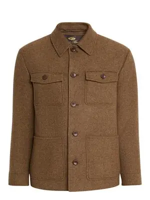 Loro Piana Devis Caban Wish Wool And Cashmere Jacket - Light Brown Chestnut