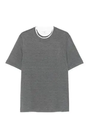 Brunello Cucinelli Silk Blend T-shirt - Grey