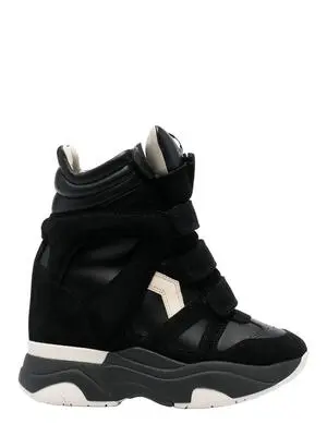 Isabel Marant Balskee Leather High-top Sneakers - Black