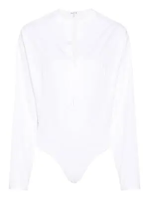 ALAÏA Cotton Bodysuit Shirt