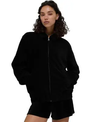 Alo Yoga Micro Corduroy On Duty Jacket Black