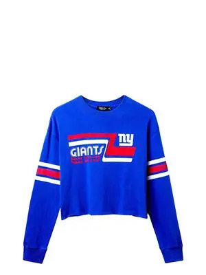 Junk Food Clothing NFL New York Giants Retro Crop Fleece Liberty