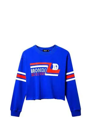 Junk Food Clothing NFL Denver Broncos Retro Crop Fleece Liberty