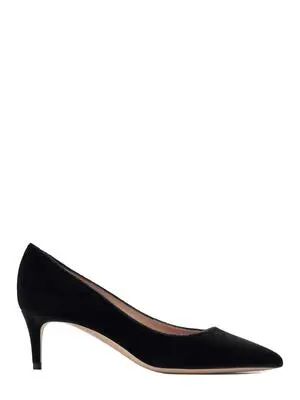 Giorgio Armani Velvet Kitten Heel Pumps - Black