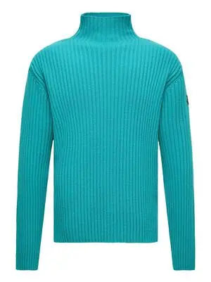 Moncler Wool And Cashmere Turtleneck Sweater - Blue