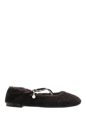 JIMMY CHOO Fur Ballerinas - Brown