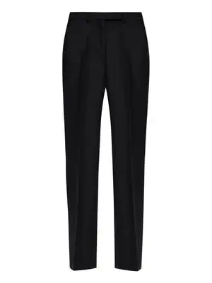 TOM FORD Herringbone Pattern Flared Trousers - Black