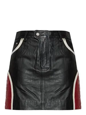 GESTUZ Gzyvette Leather Skirt - Black