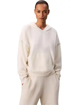 Calvin Klein Plush Sweater Lounge Hoodie Ivory