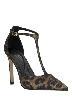 Jessica Simpson Willna T-strap Pointed Toe Pumps - Golden Coppe Wclptx