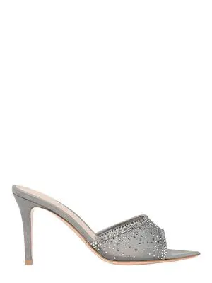 GIANVITO ROSSI Rania Mule 85 - Grey - Silk Organza