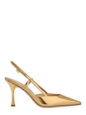 GIANVITO ROSSI Ascent Slingbacks - Gold - Shiny Calf
