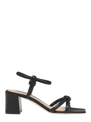 GIANVITO ROSSI Juno 55 Squared-Toe Sandals Black - Nappa