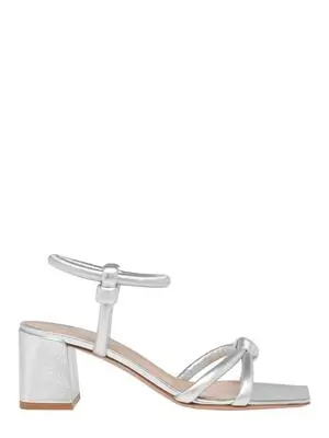 GIANVITO ROSSI Juno 55 Sandals - Silver - Metallic Nappa