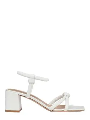 GIANVITO ROSSI Juno 55 Squared-Toe Sandals White - Nappa