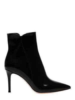 GIANVITO ROSSI Levy 85 Ankle Boots - Black - Glossy Nappa