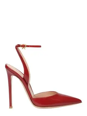 GIANVITO ROSSI Cara Pointed-toe D'orsay Heel - Red - Glossy  Nappa
