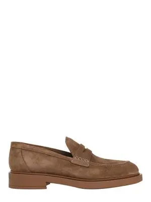 GIANVITO ROSSI Harris Loafer - Brown - Suede Leather