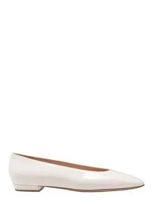 GIANVITO ROSSI Amelia Flat - White - Glossy Nappa