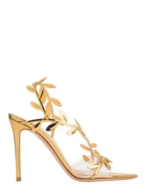 GIANVITO ROSSI Flavia Pointed-toe Sandals - Gold - Shiny Calf