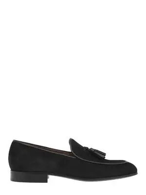GIANVITO ROSSI Julio Suede Loafer - Black - Suede