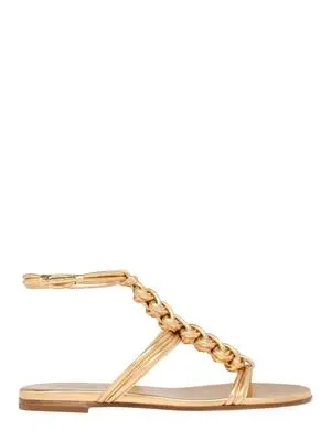 GIANVITO ROSSI Capua Gladiator Sandals Gold - Metallic Nappa