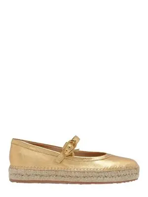 GIANVITO ROSSI Elda Espadrille - Gold - Metallic Nappa