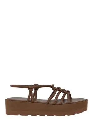 GIANVITO ROSSI Hebe Leather Sandals - Brown - Nappa