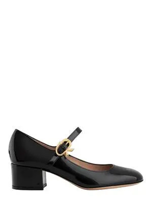GIANVITO ROSSI Mary Ribbon Pumps Black -  Patent Calf