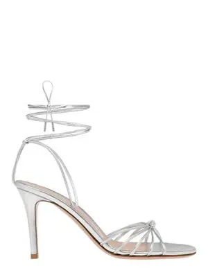 GIANVITO ROSSI Gwyneth 85 Sandal - Silver - Metallic Nappa