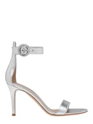 GIANVITO ROSSI Portofino 85 Sandals - Silver - Metallic Nappa