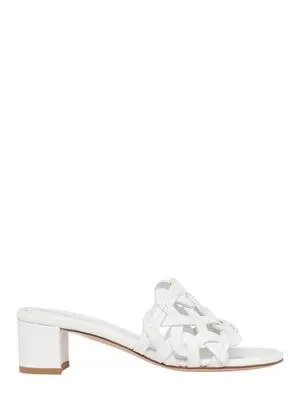 GIANVITO ROSSI Amalfi 45 Mules - White - Calf