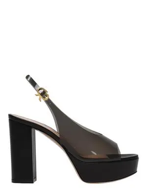 GIANVITO ROSSI Slingback Platform Sandals - Black - Tpu
