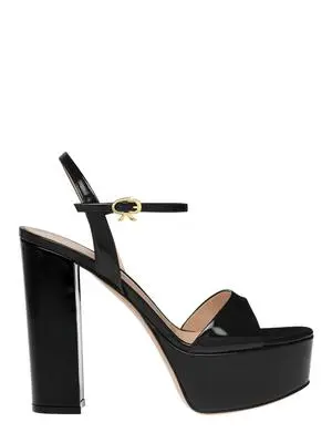 GIANVITO ROSSI Marlena Platform Sandals - Black - Glossy Nappa