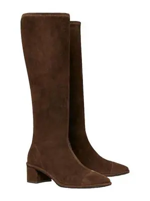 Tory Burch Cap Toe Knee High Boot Cocoa