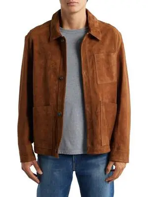 BOSS Markuedo Suede Jacket - Medium Brown