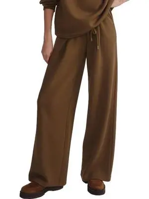 Varley Pleated Wide Leg Trousers Military Olive