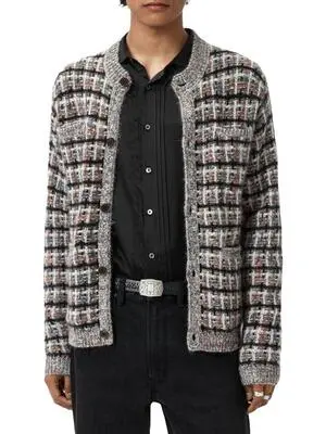 JOHN VARVATOS John Varvatos Geometric Wool & Cashmere Cardigan