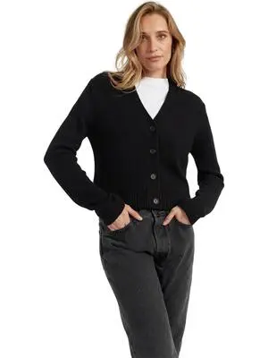 Chinti & Parker Pure Cashmere Cardigan - Black